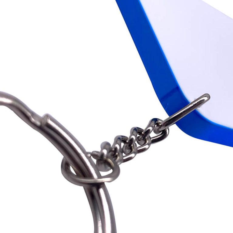 Rectangle Polymer Keyring Blue blank | Titan Jet Africa