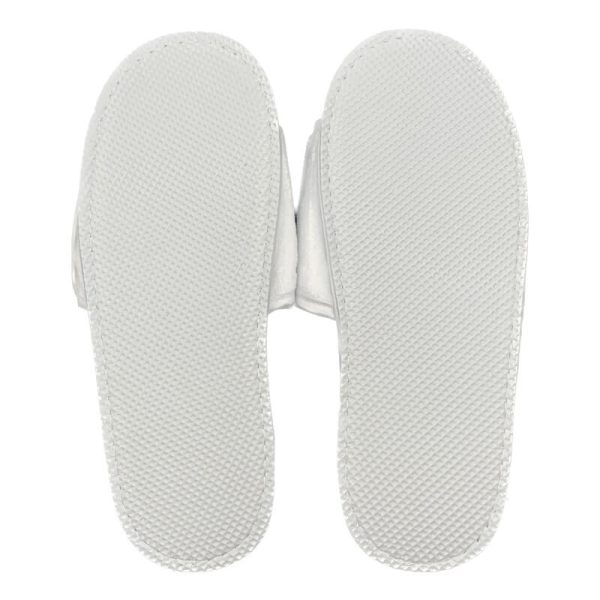 Sublimation White Polyester Open Toe Hotel Slipper