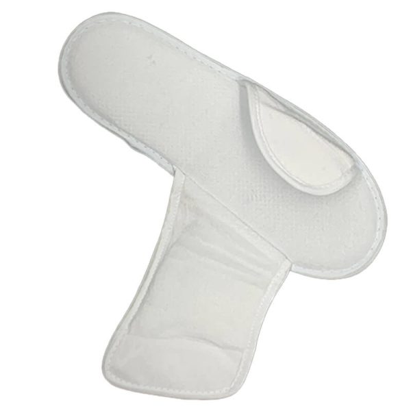 Sublimation White Polyester Open Toe Hotel Slipper