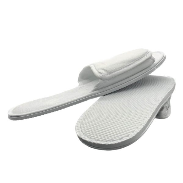 Sublimation White Polyester Open Toe Hotel Slipper