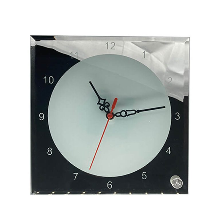 Sublimation glass square mirror wall clock | Titan Jet Africa
