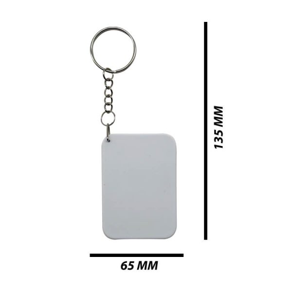 Rectangle Polymer Keyring White - 11oz | Titan Jet Africa