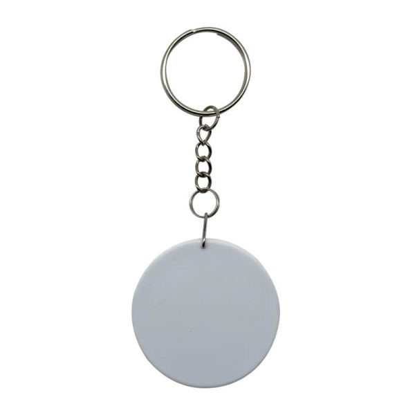 Round Polymer Keyring White 49mm - 11oz | Titan Jet Africa