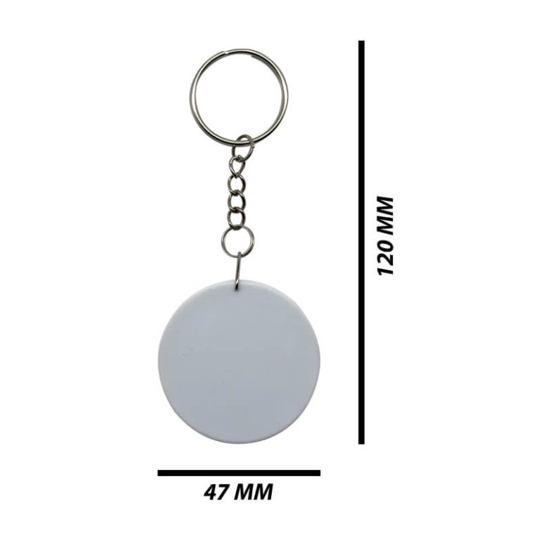 Round Polymer Keyring White 49mm - 11oz | Titan Jet Africa