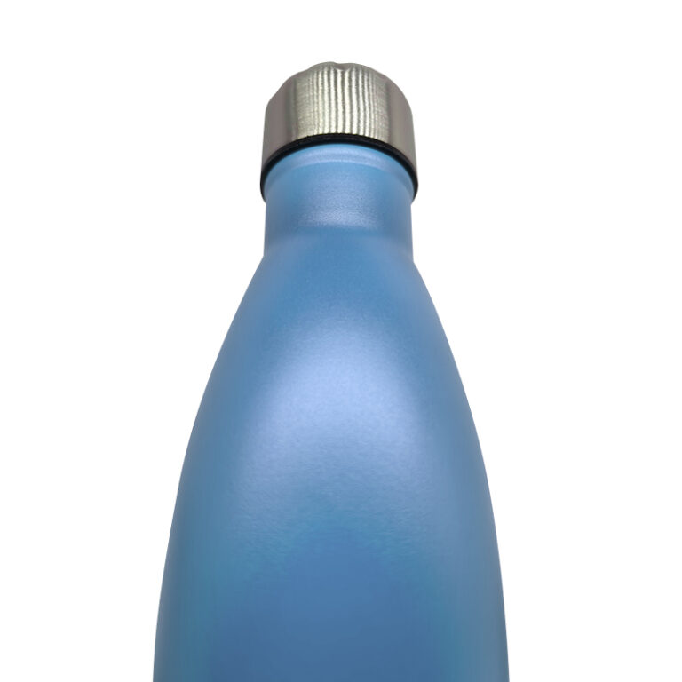 Double Wall Stainless Steel 500ml Engraving Water Bottle Light Blue ...