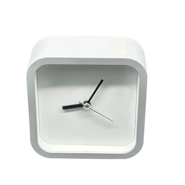 Sublimation Grey Plastic Square Clock