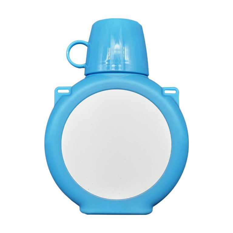 Sublimation 370ml Blue Plastic Water Bottle flask