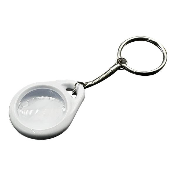 Sublimation White Plastic AirTag Keyring