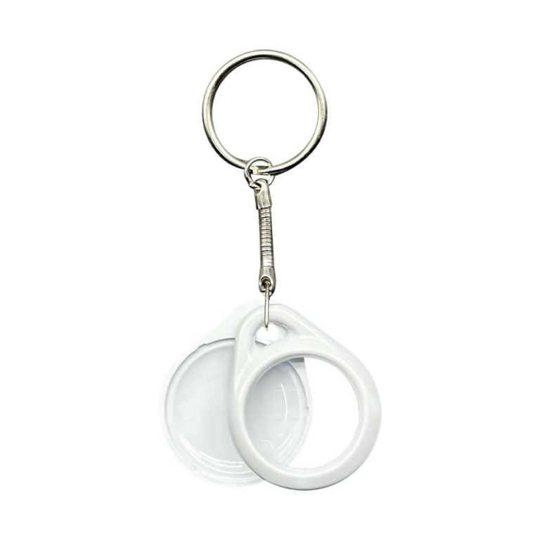 Sublimation White Plastic AirTag Keyring