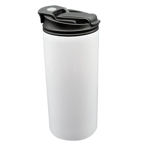 15oz White Stainless Steel Hot and Cold Skinny Tumbler
